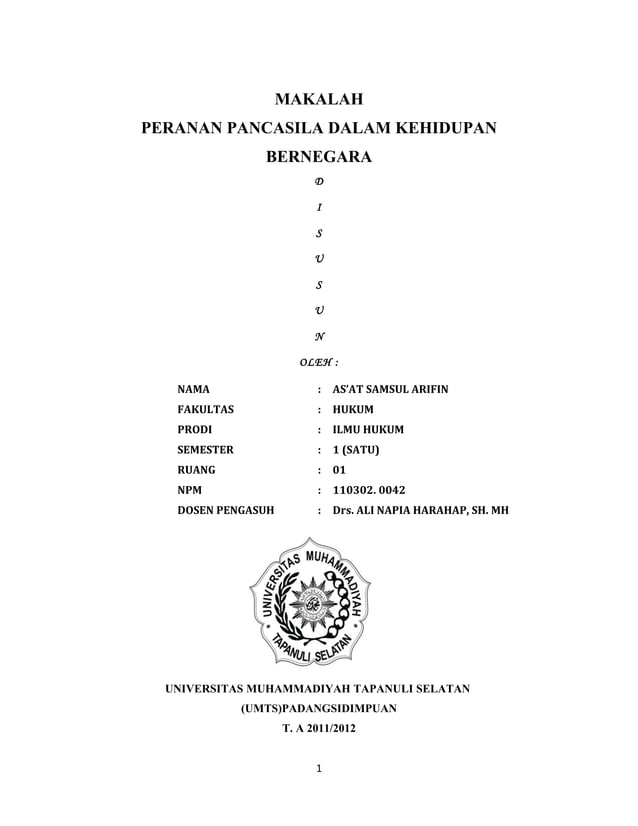 Makalah pancasila | DOC
