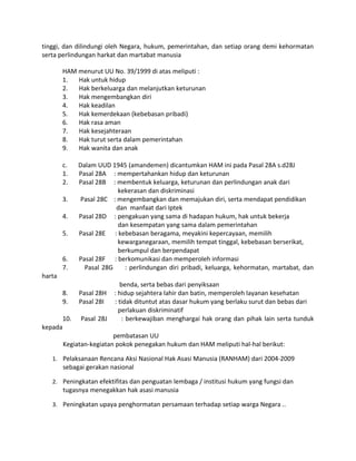 Makalah HAK ASASI MANUSIA | ODT