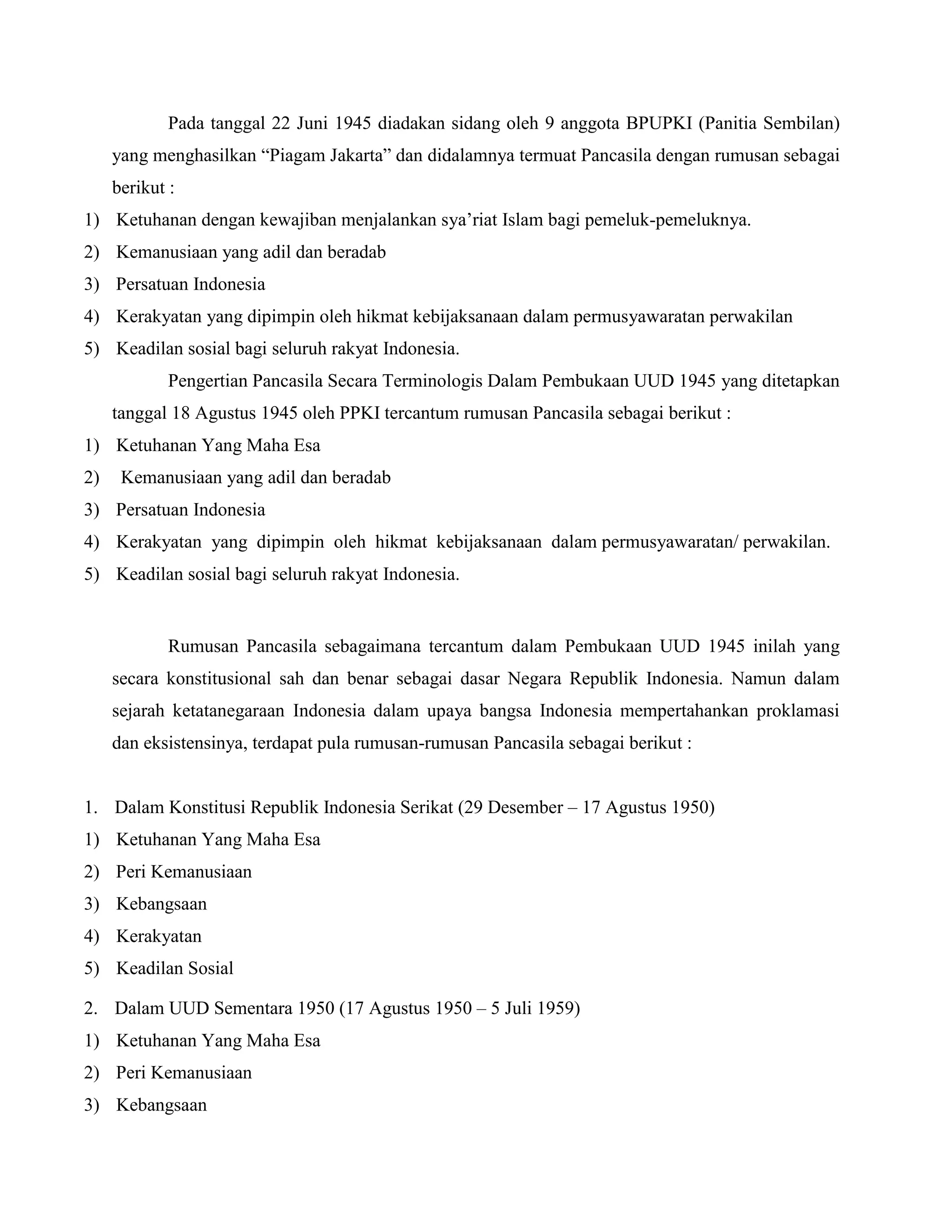 Makalah pancasila sebagai dasar negara republik indonesia | DOCX