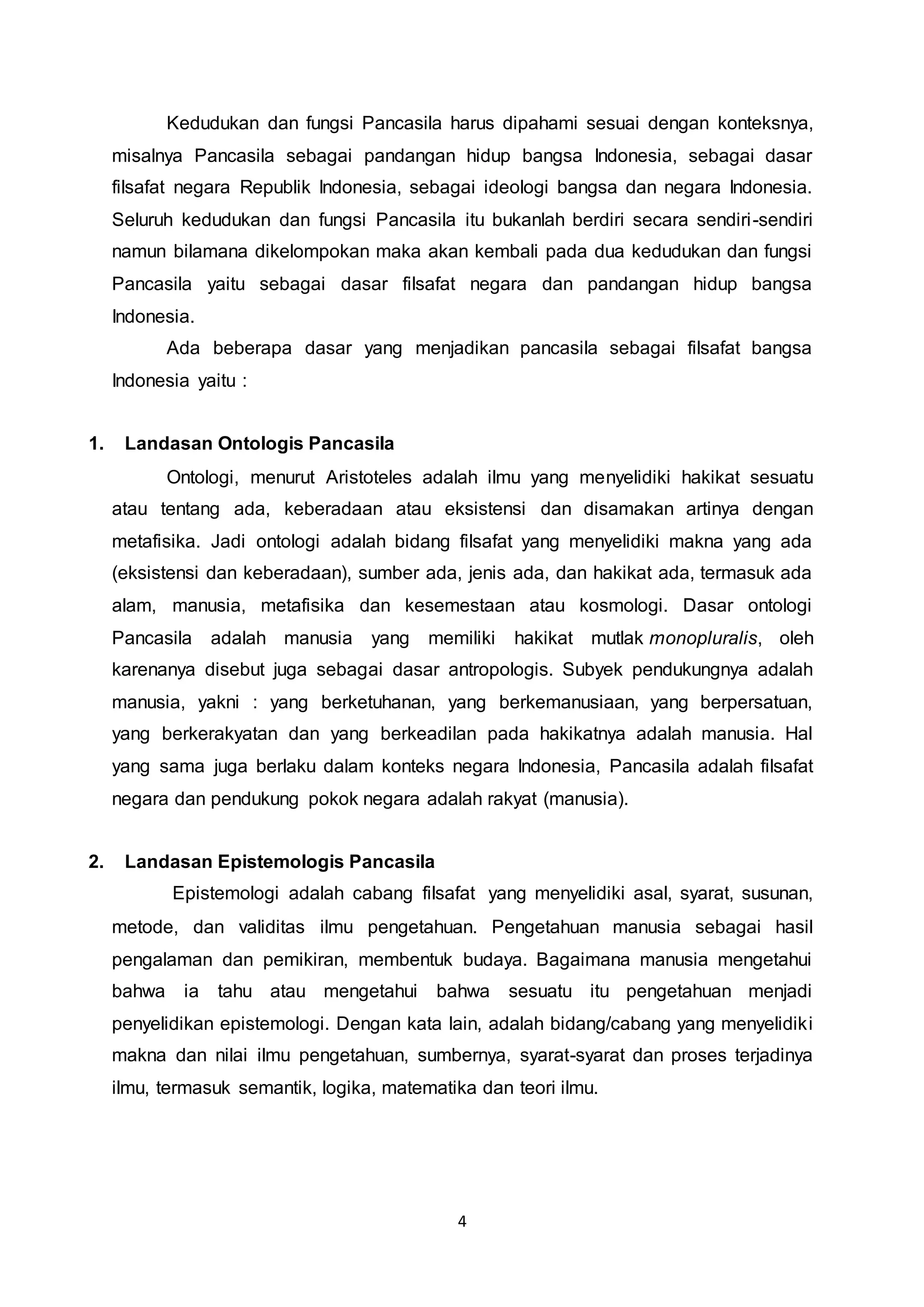 Makalah pancasila sebagai filsafat | DOCX