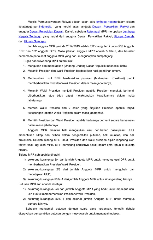 Makalah Pancasila Tentang Struktur Pemerintahan Di Indonesia Berdasarkan Uud 1945 Yang Benar 