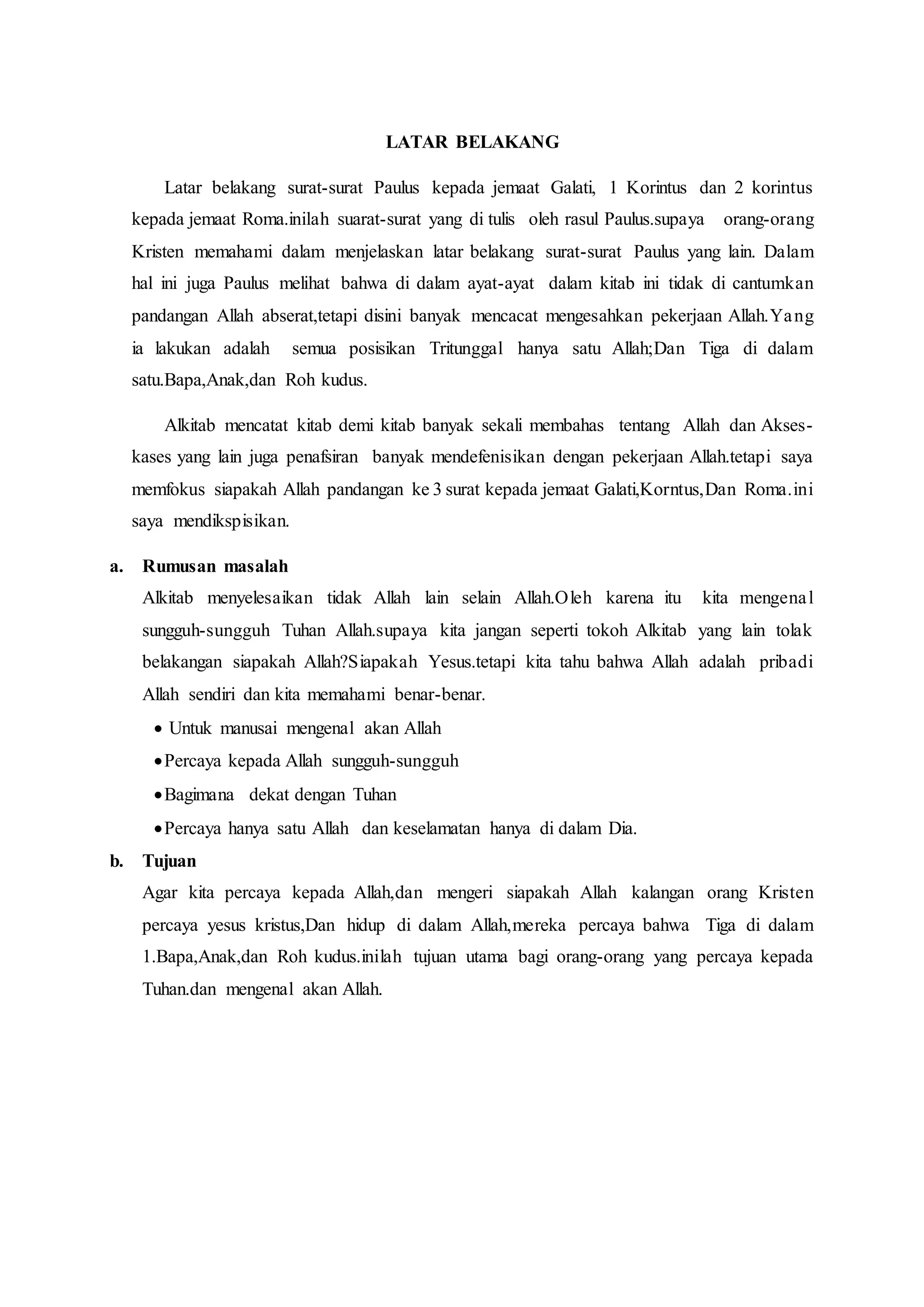 Makalah Peran Roh Kudus | DOCX