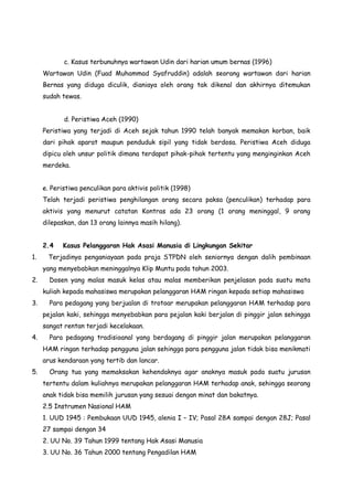 Makalah pelanggaran ham | DOCX