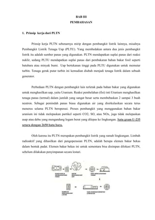 Makalah pembangkit listrik tenaga nuklir | DOCX
