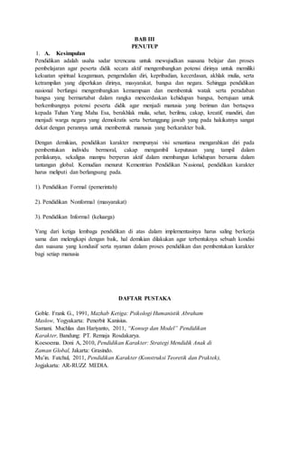 Makalah pembentukan karakter | DOCX