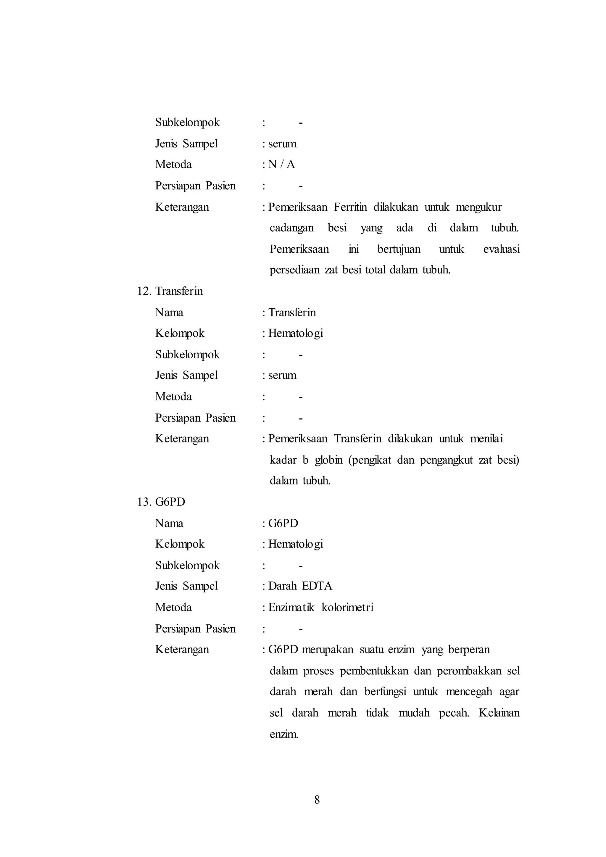 Makalah pemeriksaan lab darah | DOCX