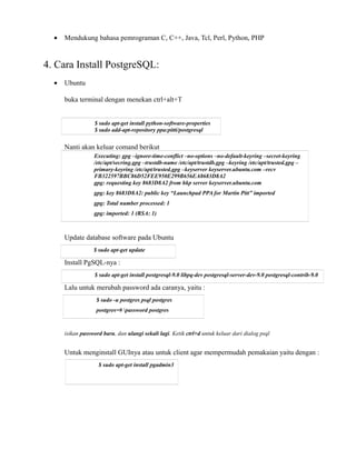 Makalah pemrograman generasi keempat postgresql | PDF
