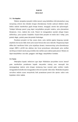 Makalah penanganan malaria | DOCX