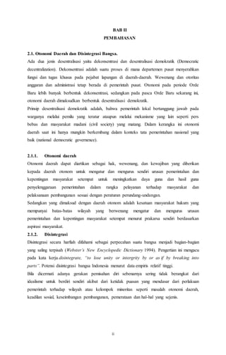 Makalah pencegahan dan penanggulangan ancaman disintegrasi | DOCX