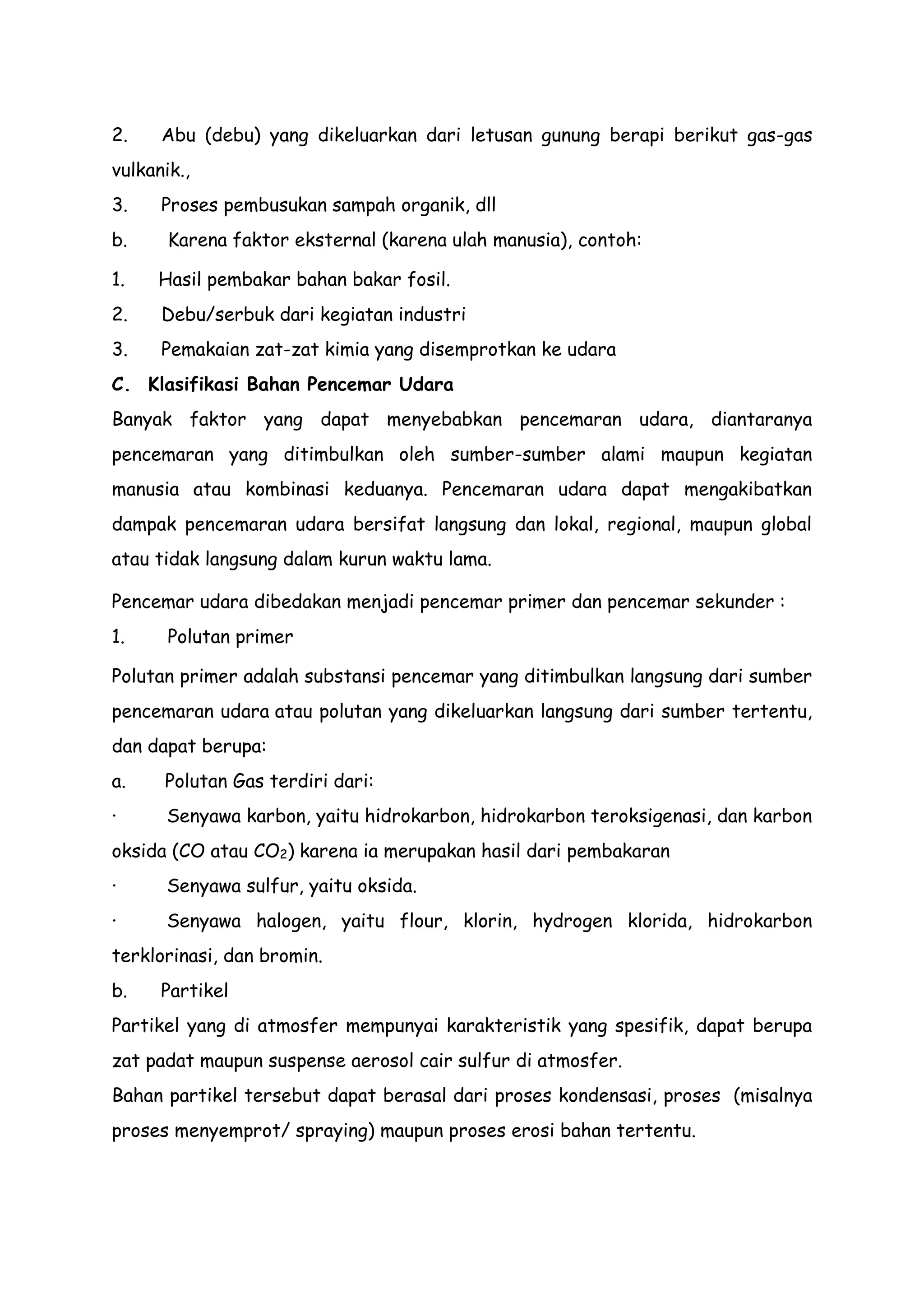 Makalah pencemaran udara | DOCX