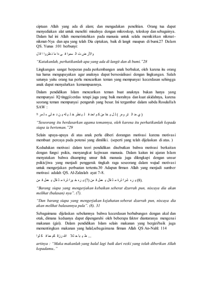 Makalah pendidikan anak berbakat mys | DOCX