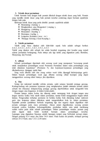 Makalah pendidikan jasmani tentang sepak bola, basket, aquatic, voli ...