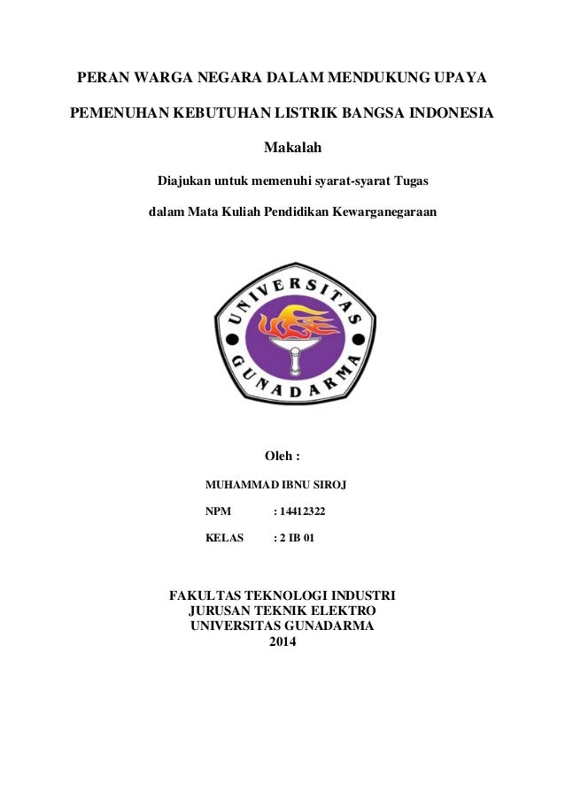 Makalah Pendidikan Kewarganegaraan