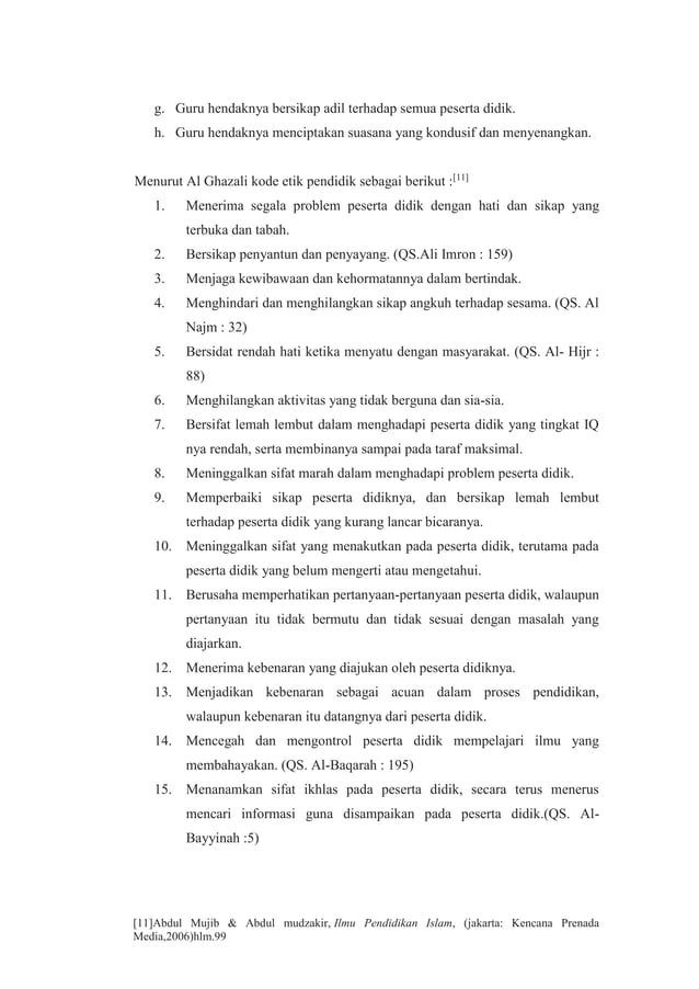 Makalah pendidik dlm pendidikan islam | PDF