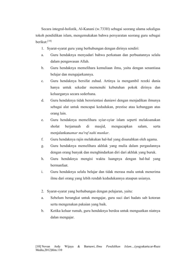 Makalah pendidik dlm pendidikan islam | PDF