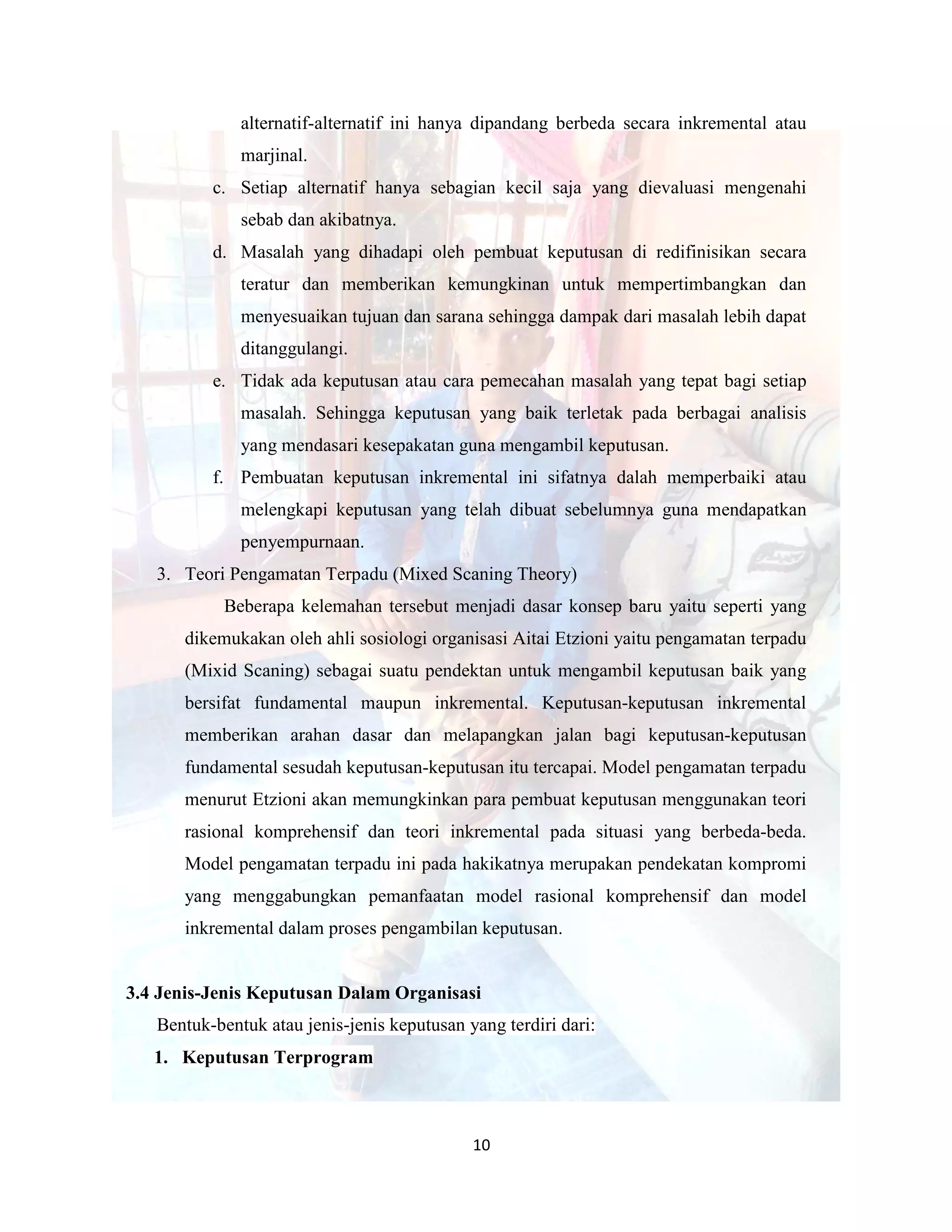 Makalah pengambilan kepeutusan dalam organisasi | PDF