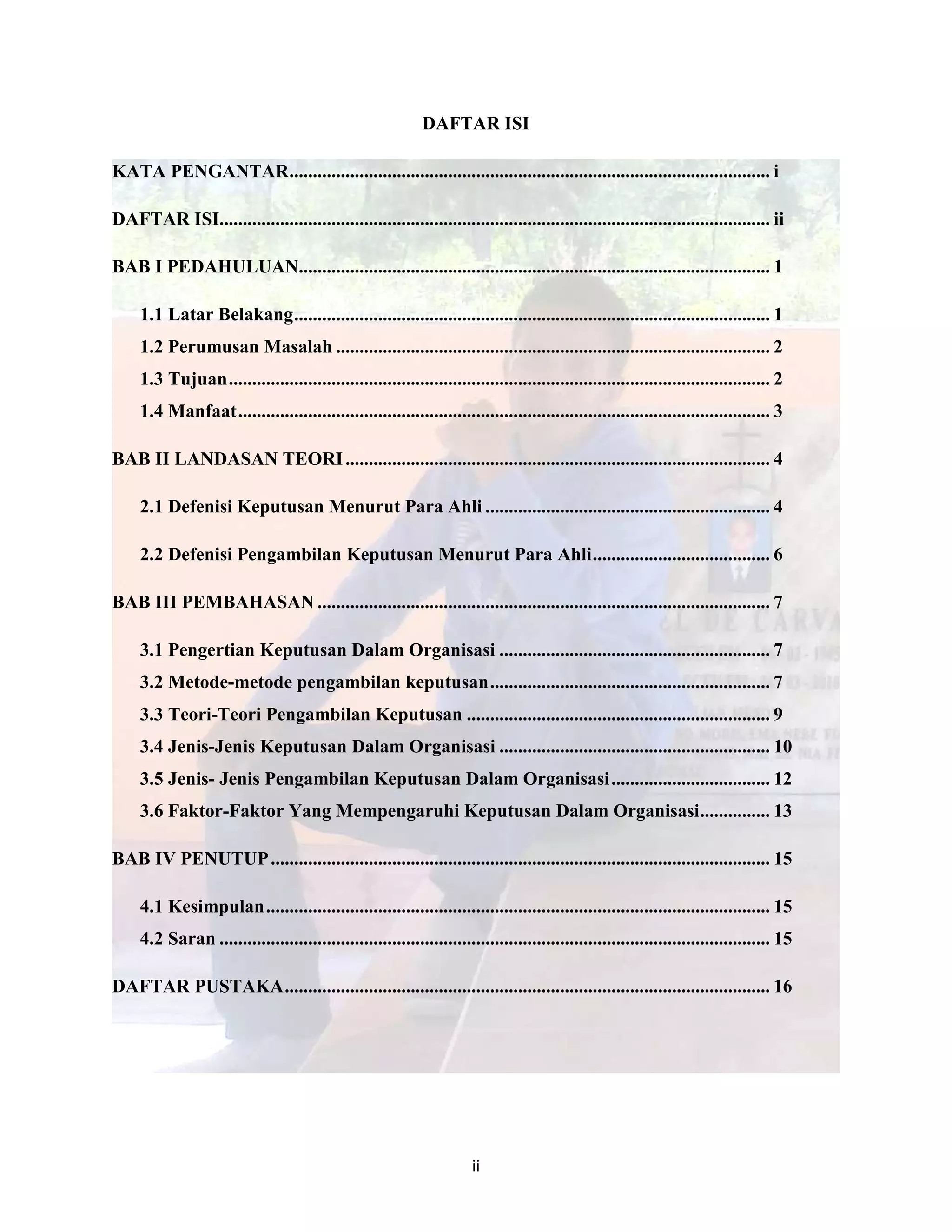 Makalah pengambilan kepeutusan dalam organisasi | PDF