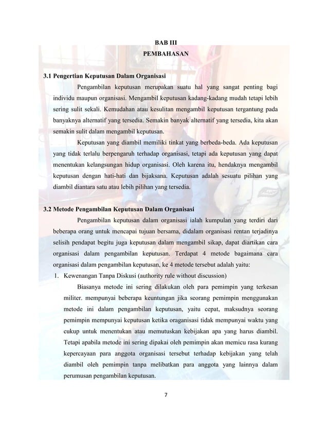 Makalah pengambilan kepeutusan dalam organisasi | PDF