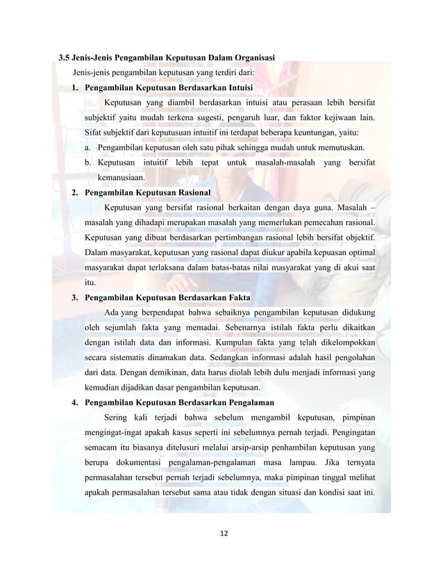 Makalah pengambilan kepeutusan dalam organisasi | PDF