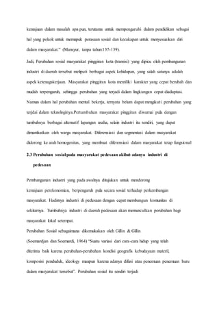 Makalah pengaruh industri terhadap perubahan sosial pada masyarakat ...