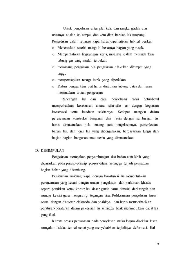 Cacat Las Pada Pelat Lambung Kapal | PDF