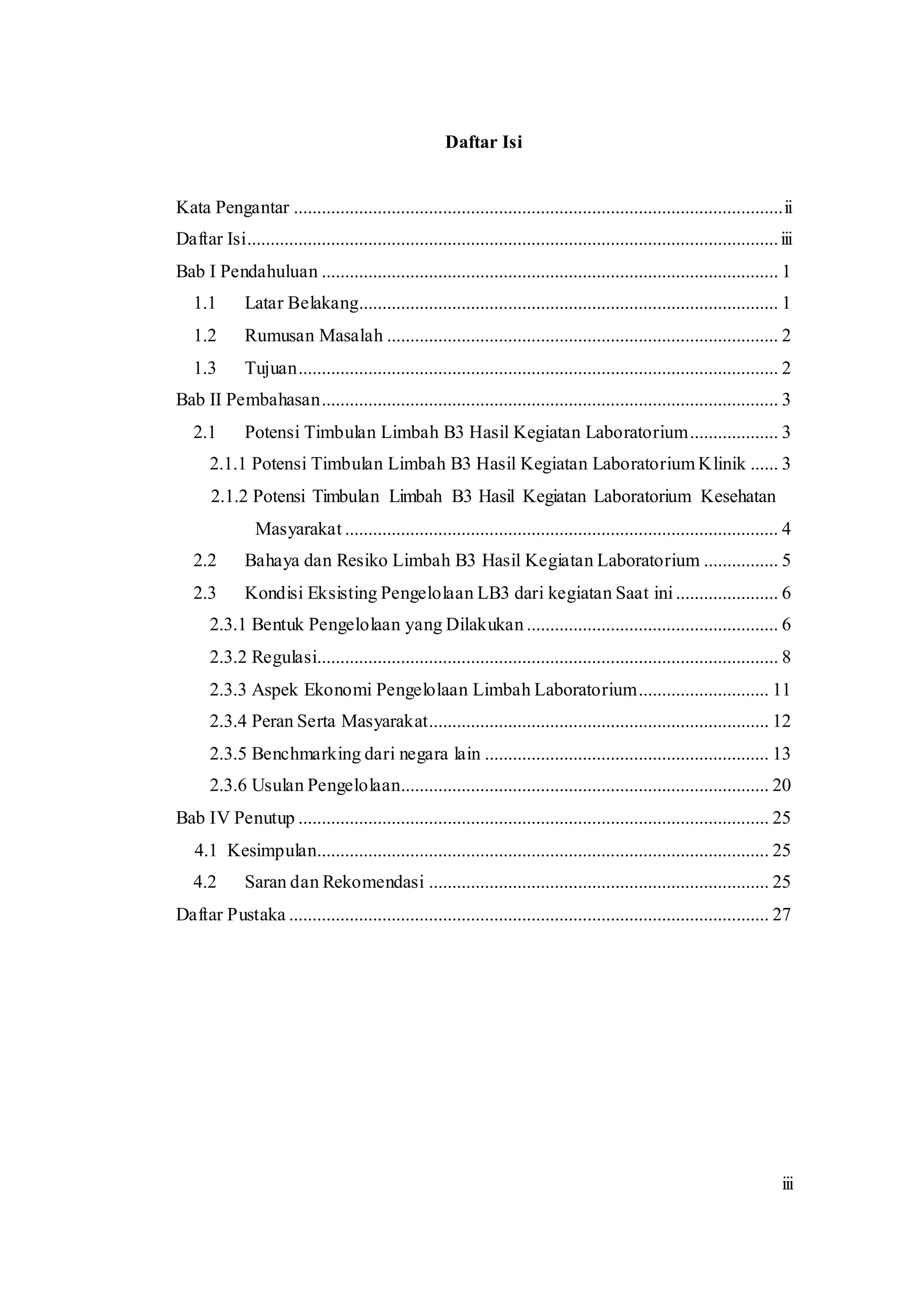 Makalah pengelolaan limbah laboratorium | DOC