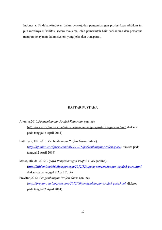 Makalah pengembangan profesi kependidikan | DOC