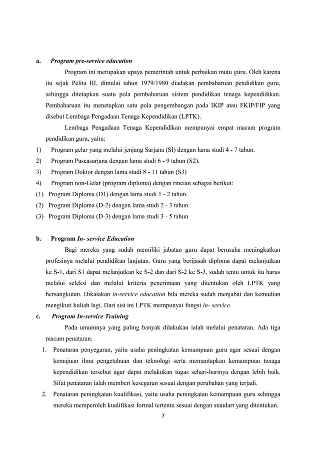 Makalah pengembangan profesi kependidikan | DOC