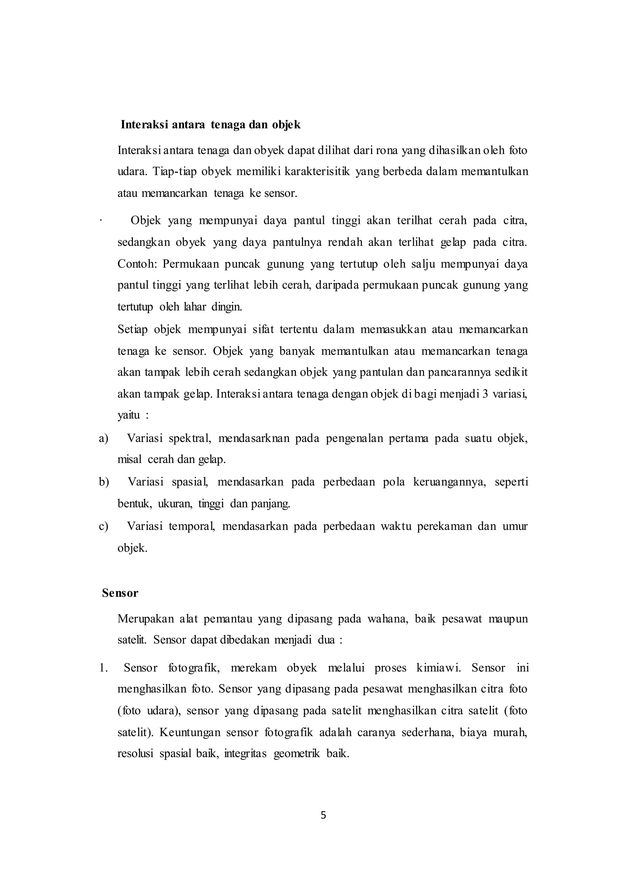 Makalah penginderaan jauh samsia | PDF