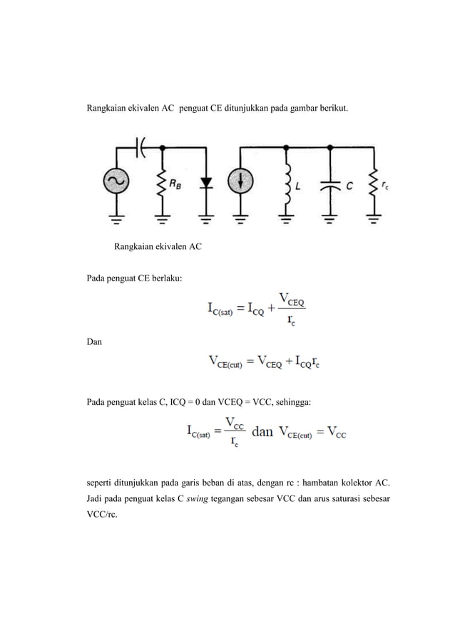 Makalah penguat daya kelas c | DOCX