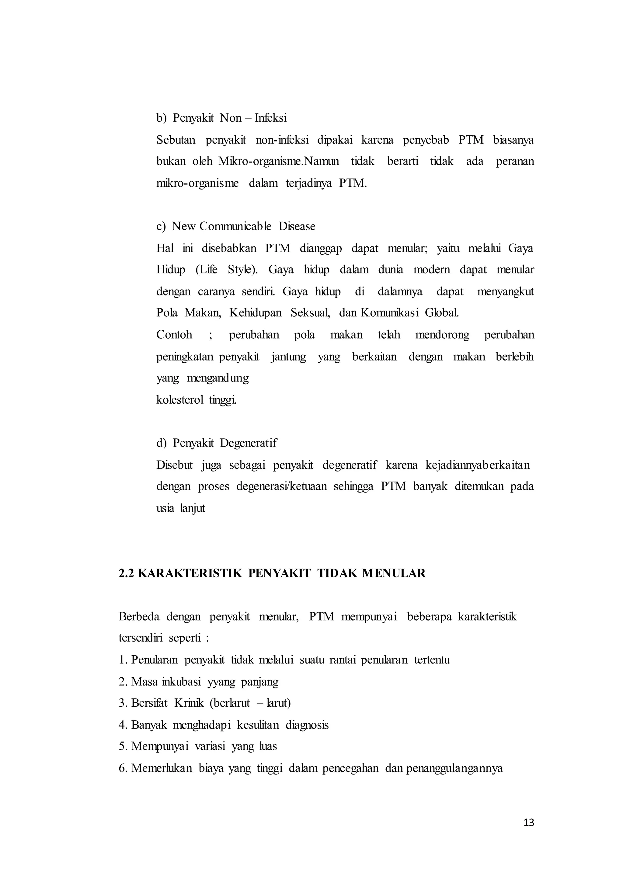 Makalah penyakit menular dan tidak menular | DOCX