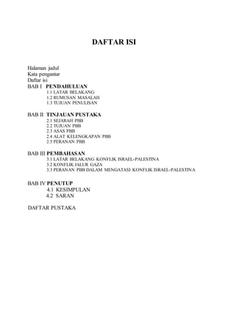 Makalah peranan PBB dalam mengatasi konflik israel | DOCX
