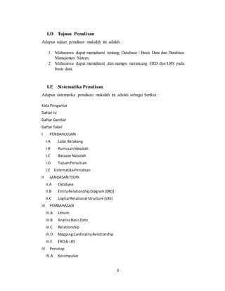 Makalah Perancangan ERD & LRS Pada Sistem Pemesanan Hotel | DOCX