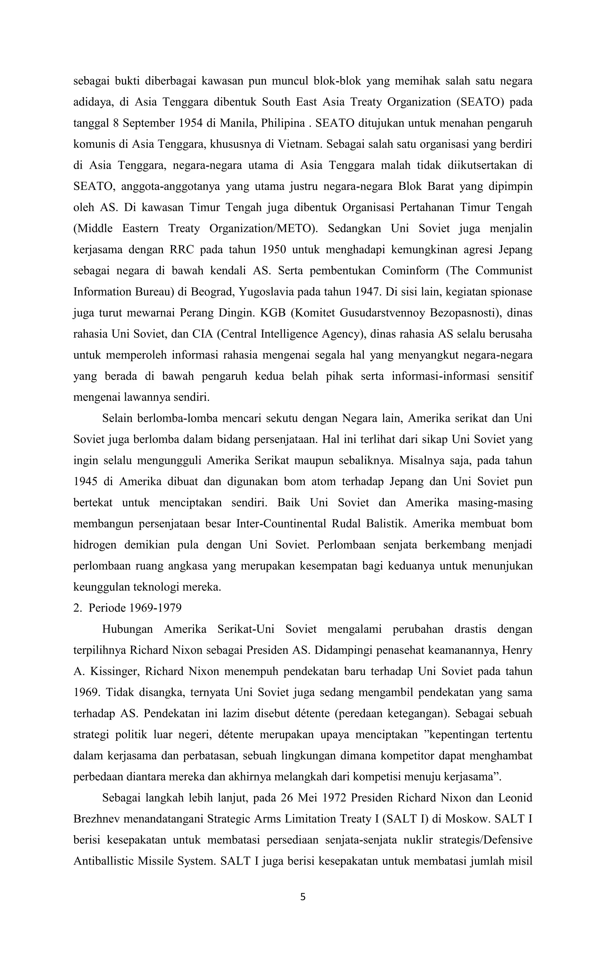 Makalah perang dingin | DOCX
