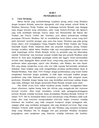 Makalah perang tondano | DOCX