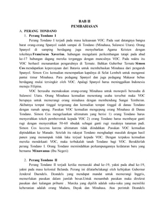 Makalah perang tondano | DOCX