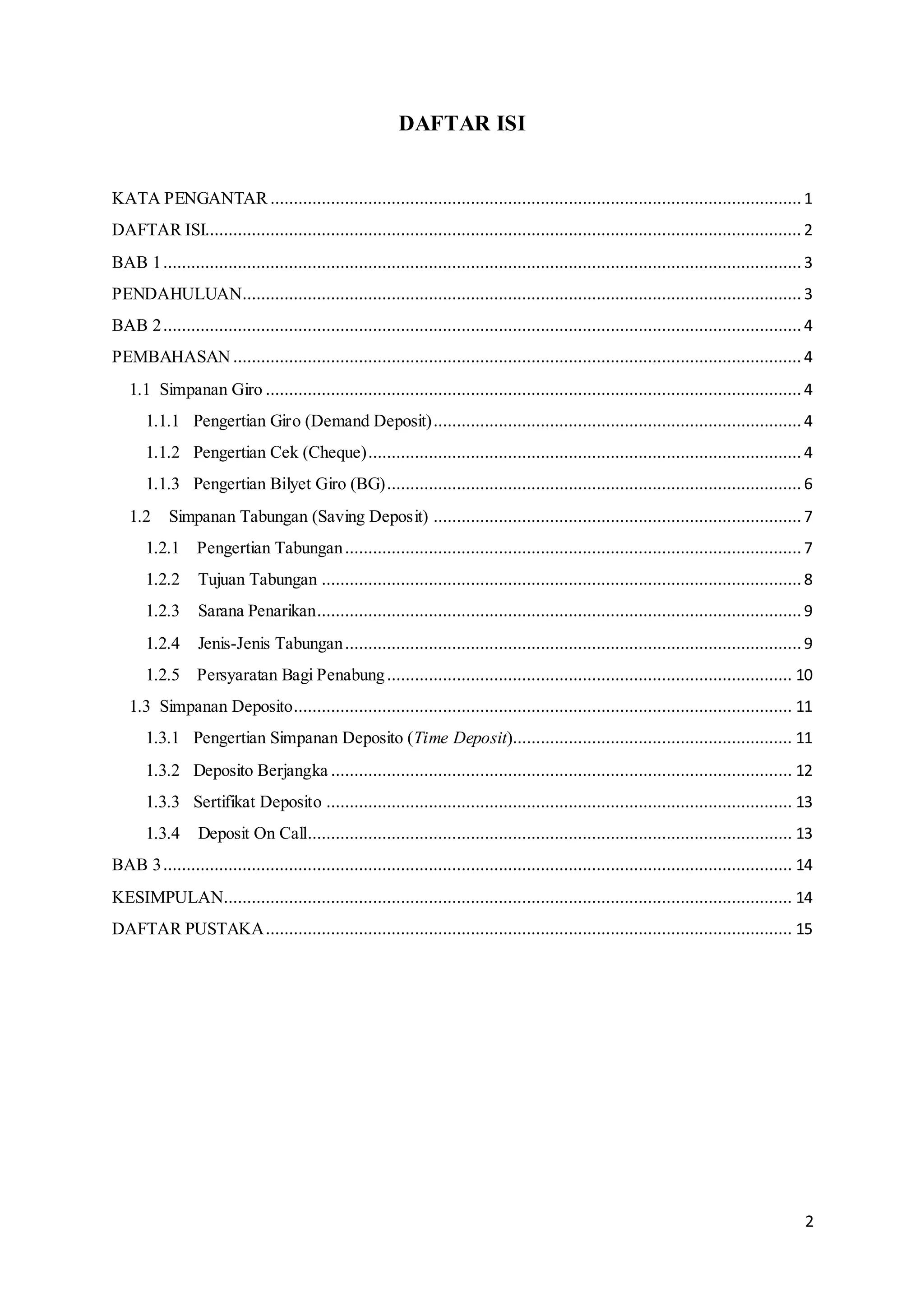 Makalah perbankan simpanan giro, tabungan dan simpanan deposito | DOCX