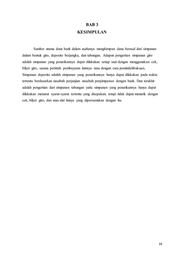 Makalah perbankan simpanan giro, tabungan dan simpanan deposito | DOCX