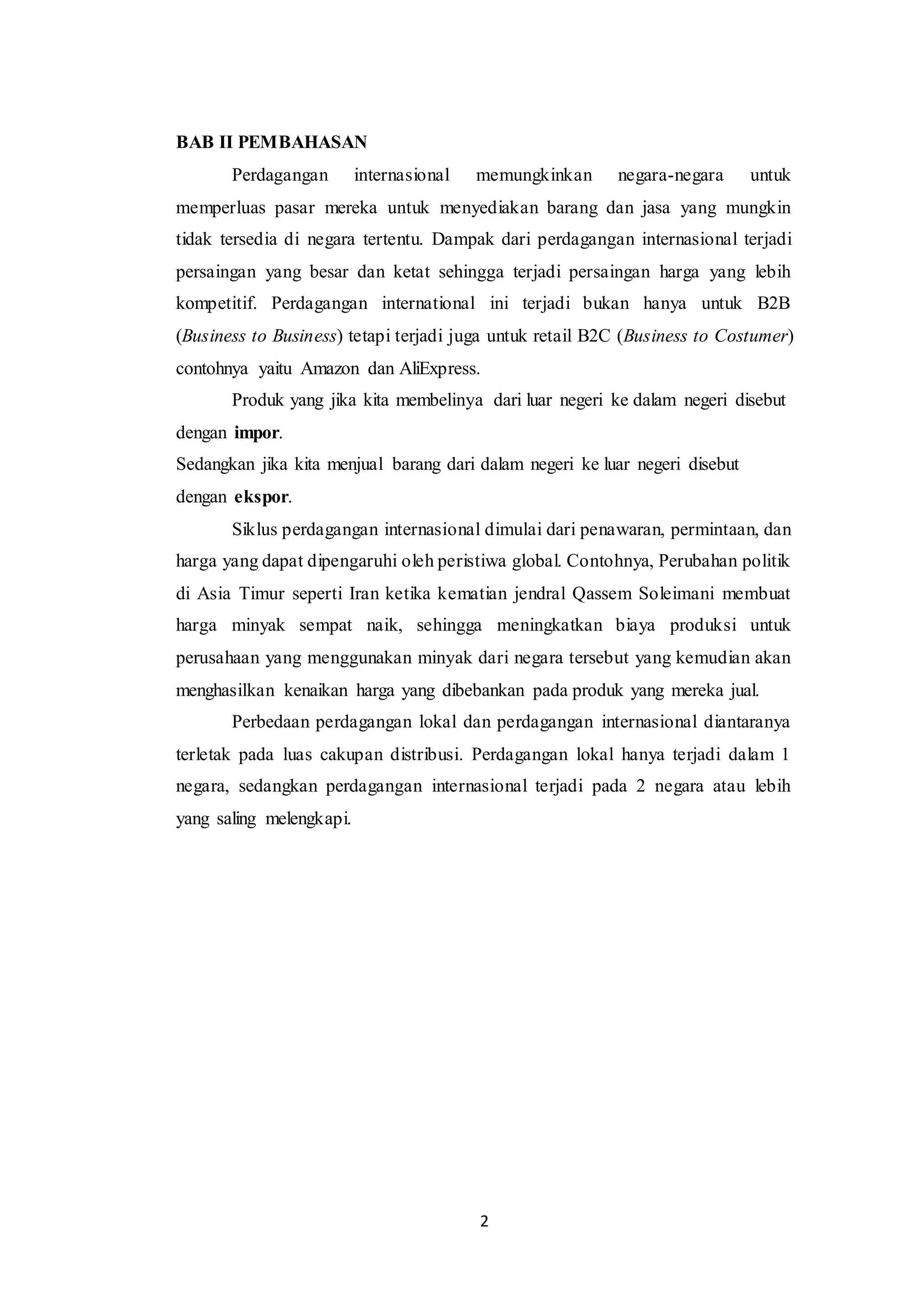 Makalah perdagangan internasional pengertian, teori, 7 manfaat dan ...