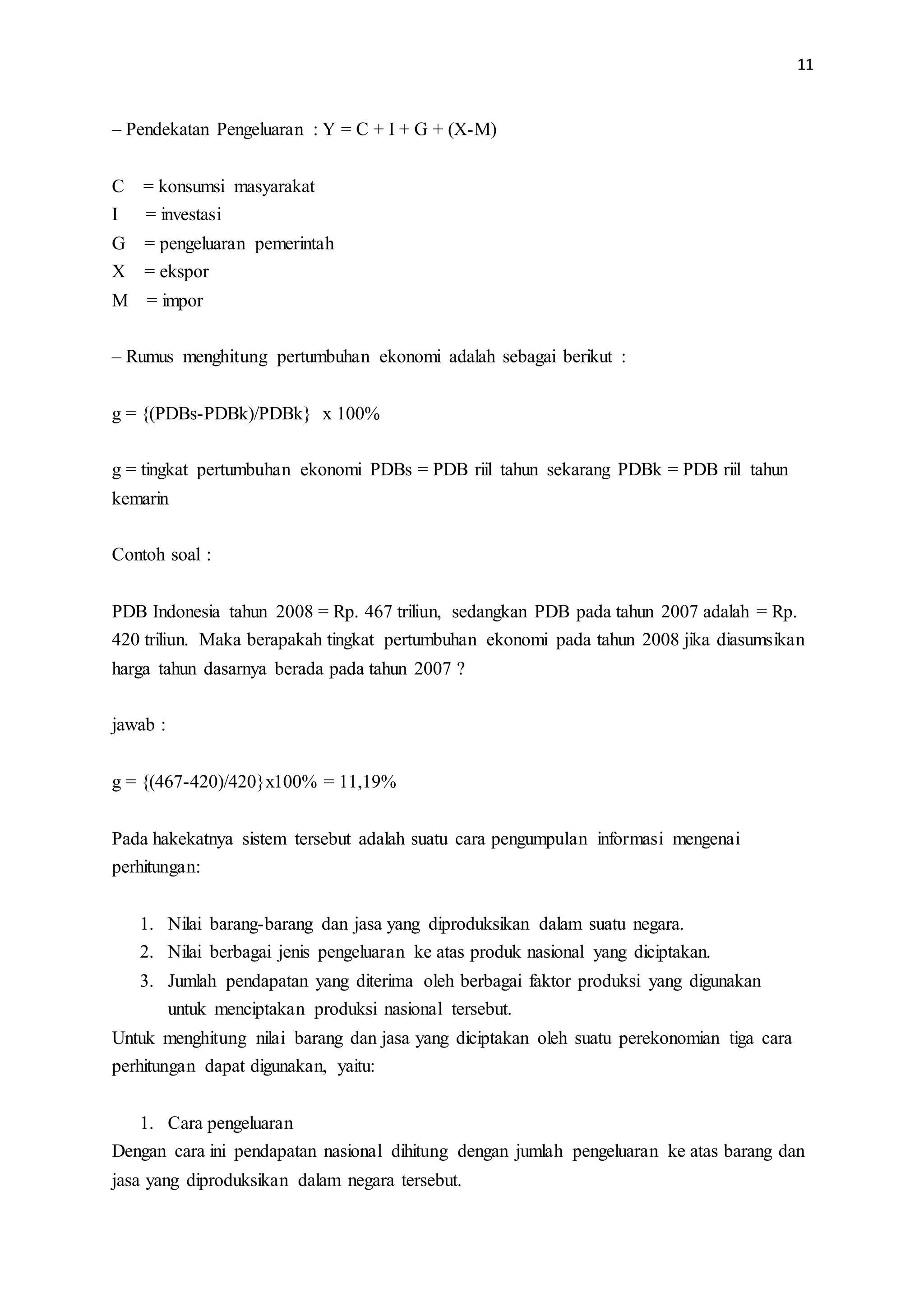 Makalah perhitungan pendapatan nasional | DOCX