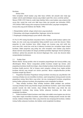 perilaku hidup sehat | PDF