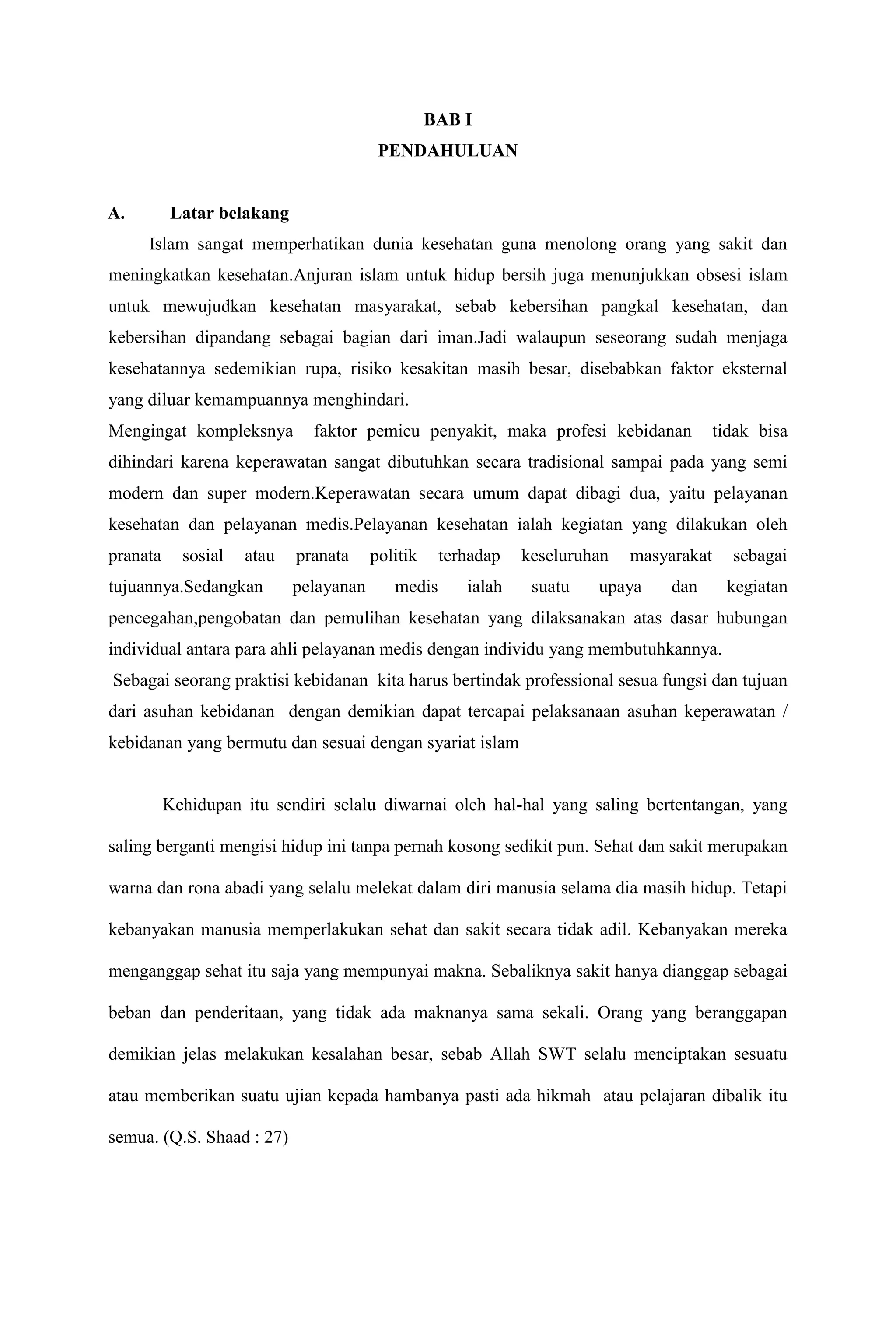Makalah perlakuan terhadap orang sakit dan sakaratul maut menurut ...