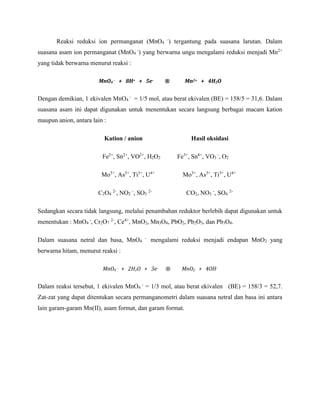 Permanganometri | DOCX