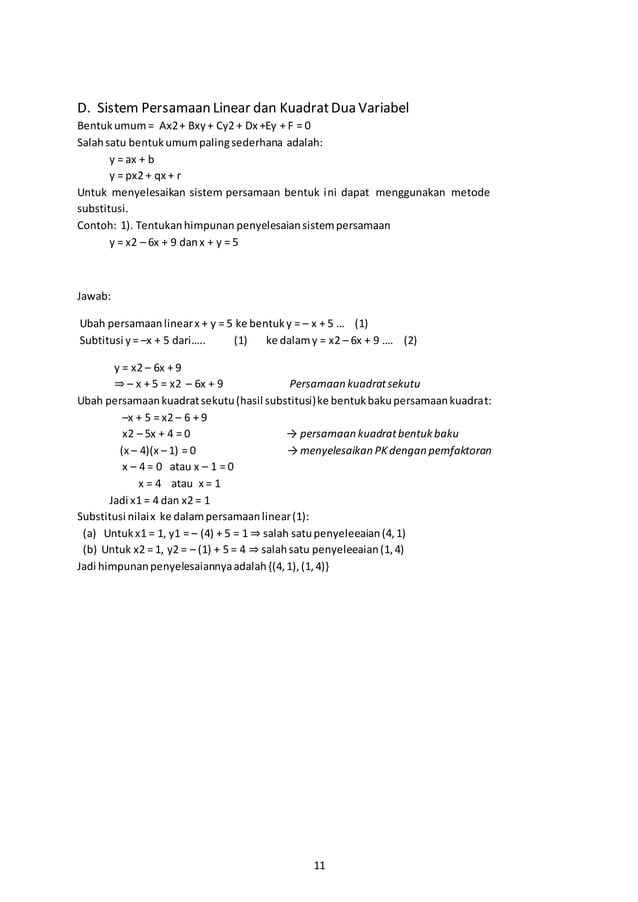 Makalah persamaan dan pertidaksamaan linear | DOCX