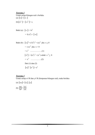 Persamaan dan pertidaksamaan nilai harga mutlak | PDF