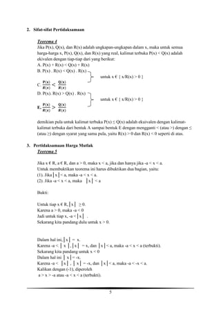 Persamaan dan pertidaksamaan nilai harga mutlak | PDF