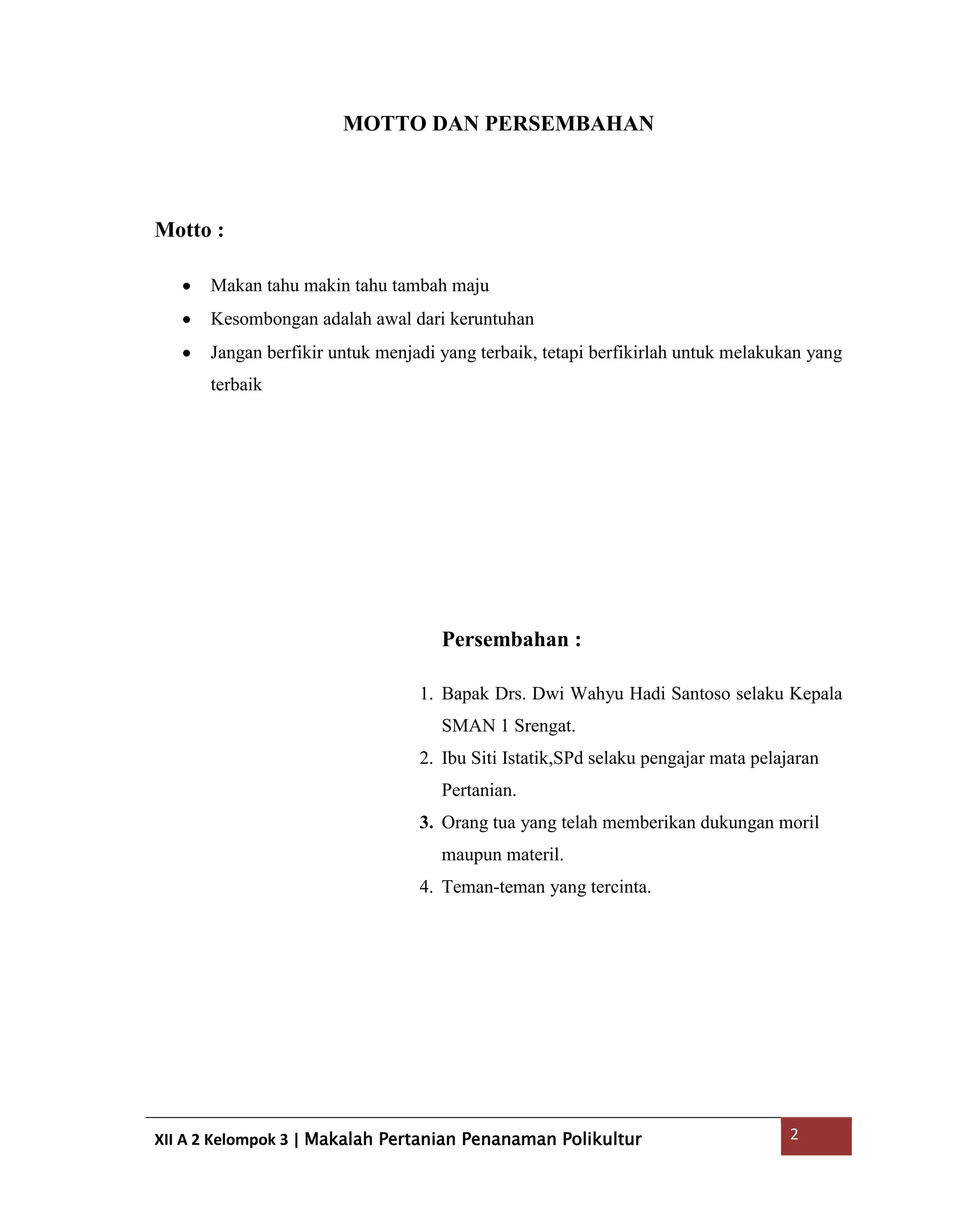 Makalah pertanian polikultur | DOCX