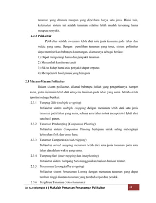 Makalah pertanian polikultur | DOCX