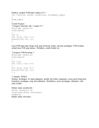 Makalah perulangan | DOCX