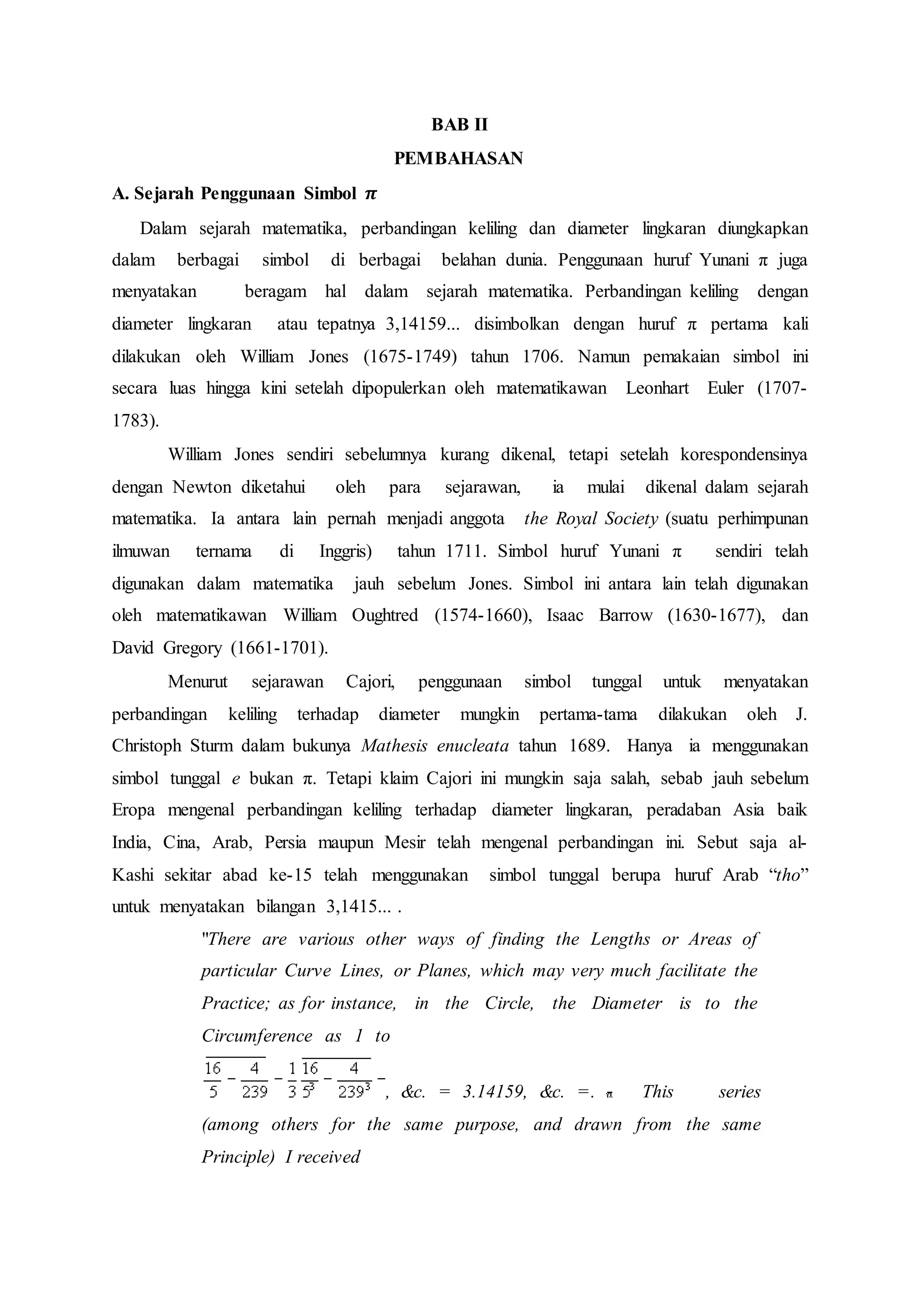 Sejarah Phi (π) | DOCX